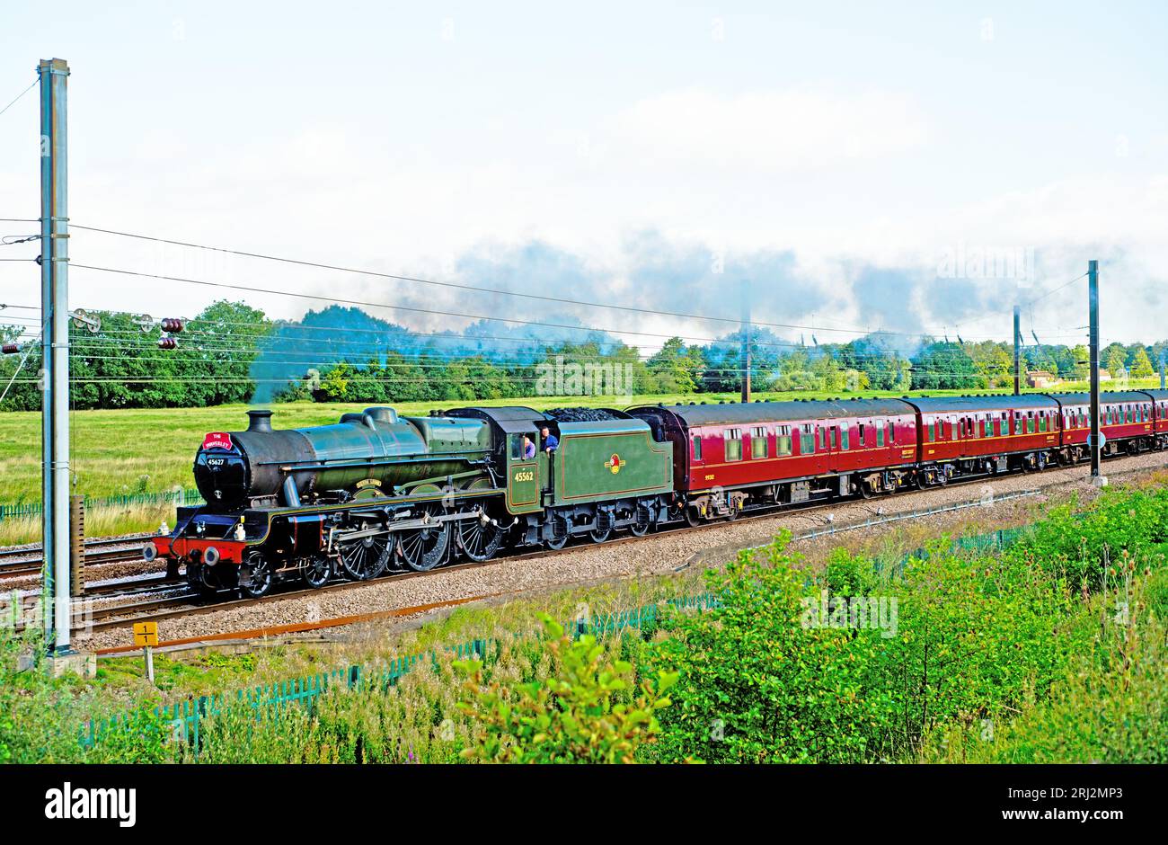 Jubilee class steam locomotive Galatea masquerading as no 45627 Sierra ...