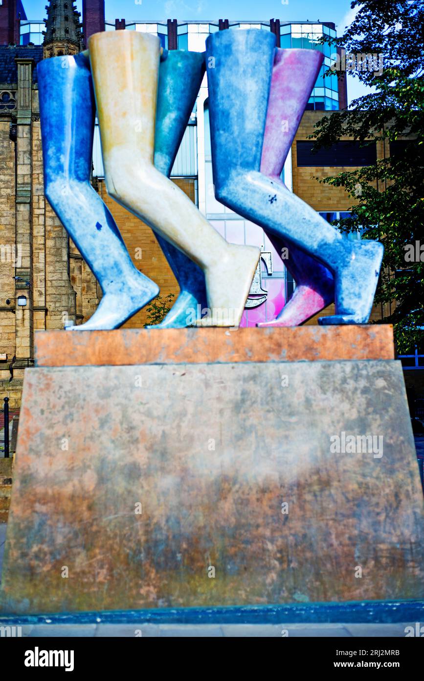 Legs Sculpture, City Square, Leeds, England Stock Photo - Alamy
