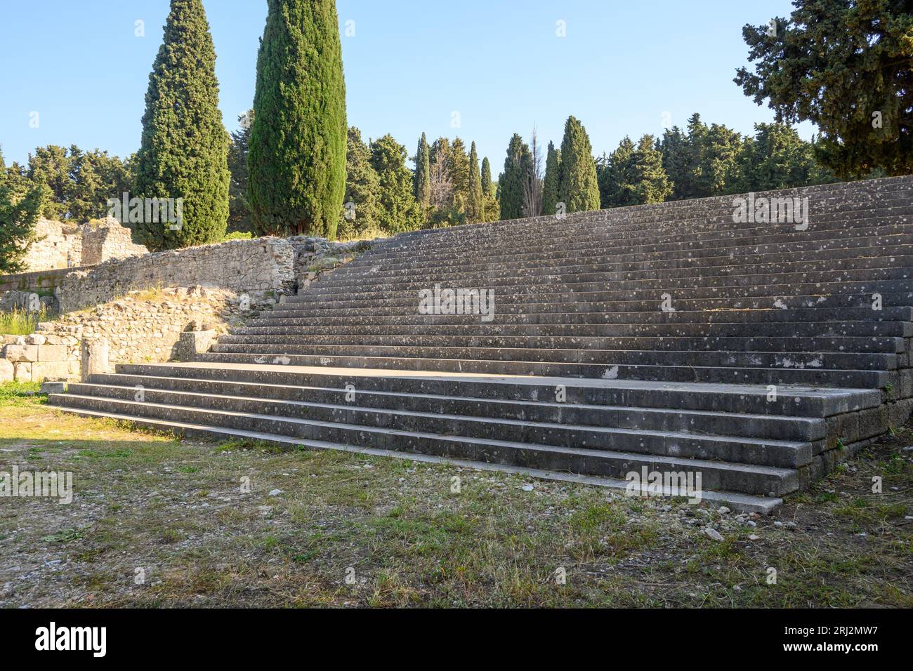 The archaeological site of the Asklepion on the island of Kos in Greece ...