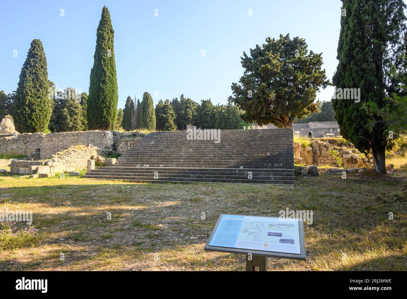 The archaeological site of the Asklepion on the island of Kos in Greece ...