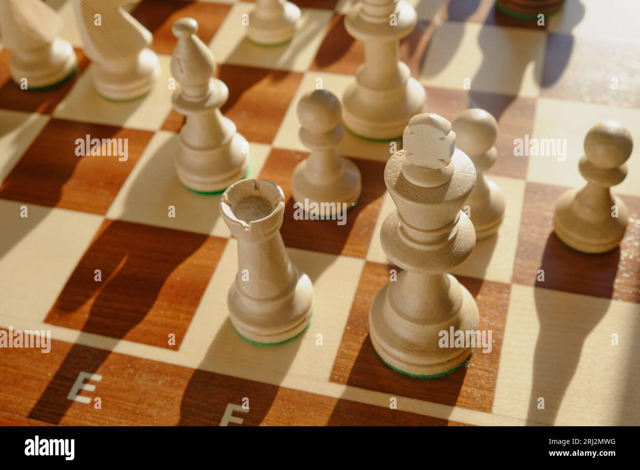 Short castling of the chess king and rook during the game Stock Photo ...