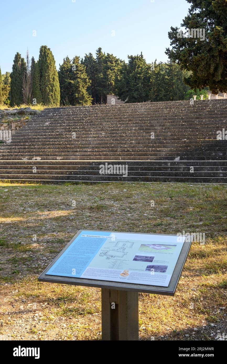 The archaeological site of the Asklepion on the island of Kos in Greece ...