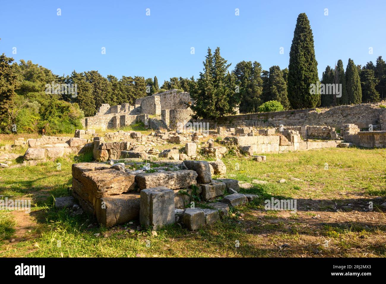 The archaeological site of the Asklepion on the island of Kos in Greece ...
