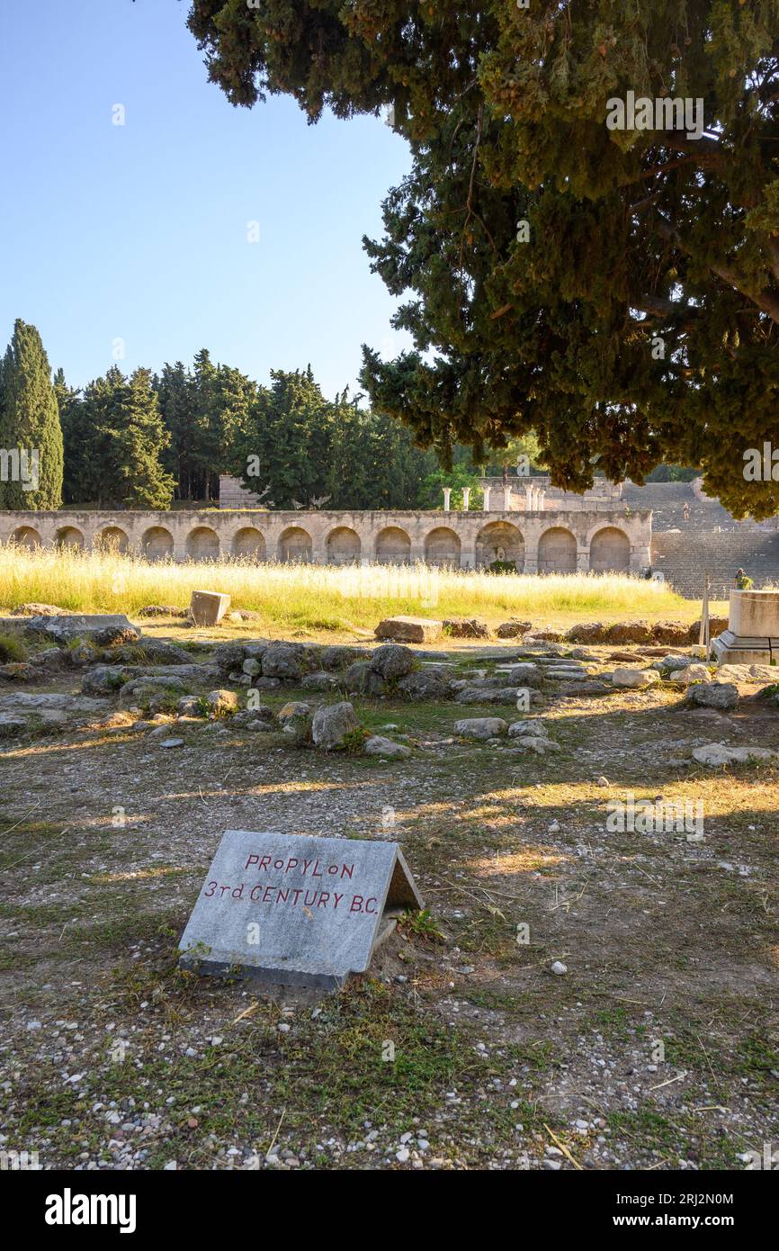 The archaeological site of the Asklepion on the island of Kos in Greece ...