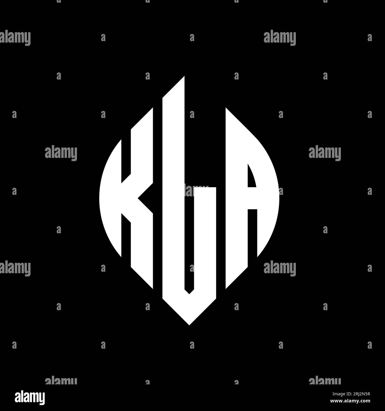 KLA circle letter logo design with circle and ellipse shape. KLA ...