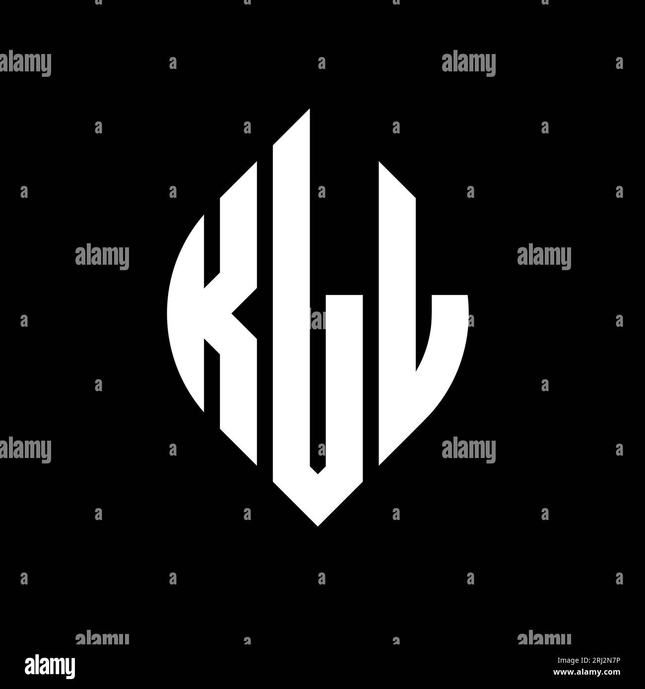 KLL circle letter logo design with circle and ellipse shape. KLL ...