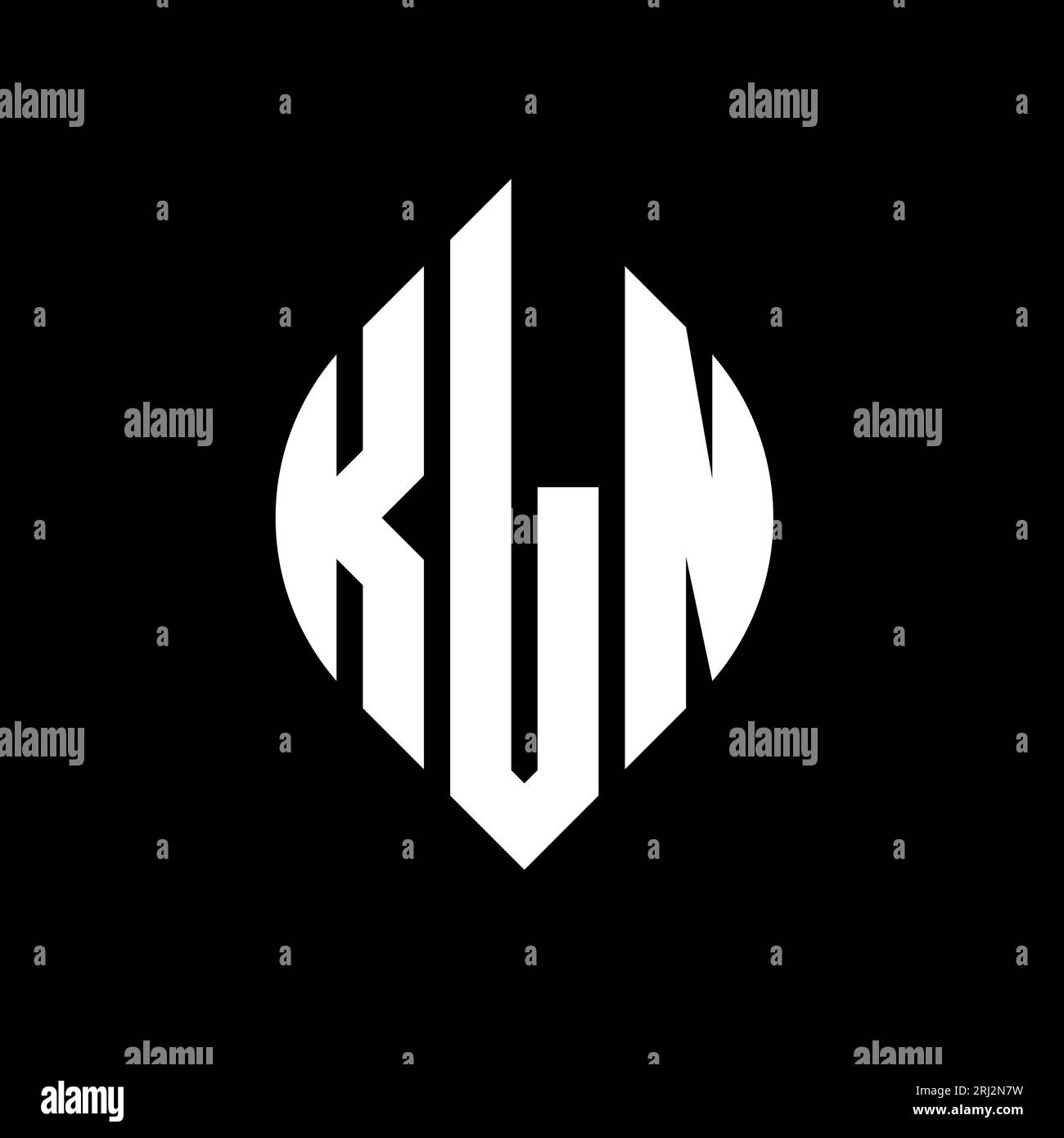 KLN circle letter logo design with circle and ellipse shape. KLN ...