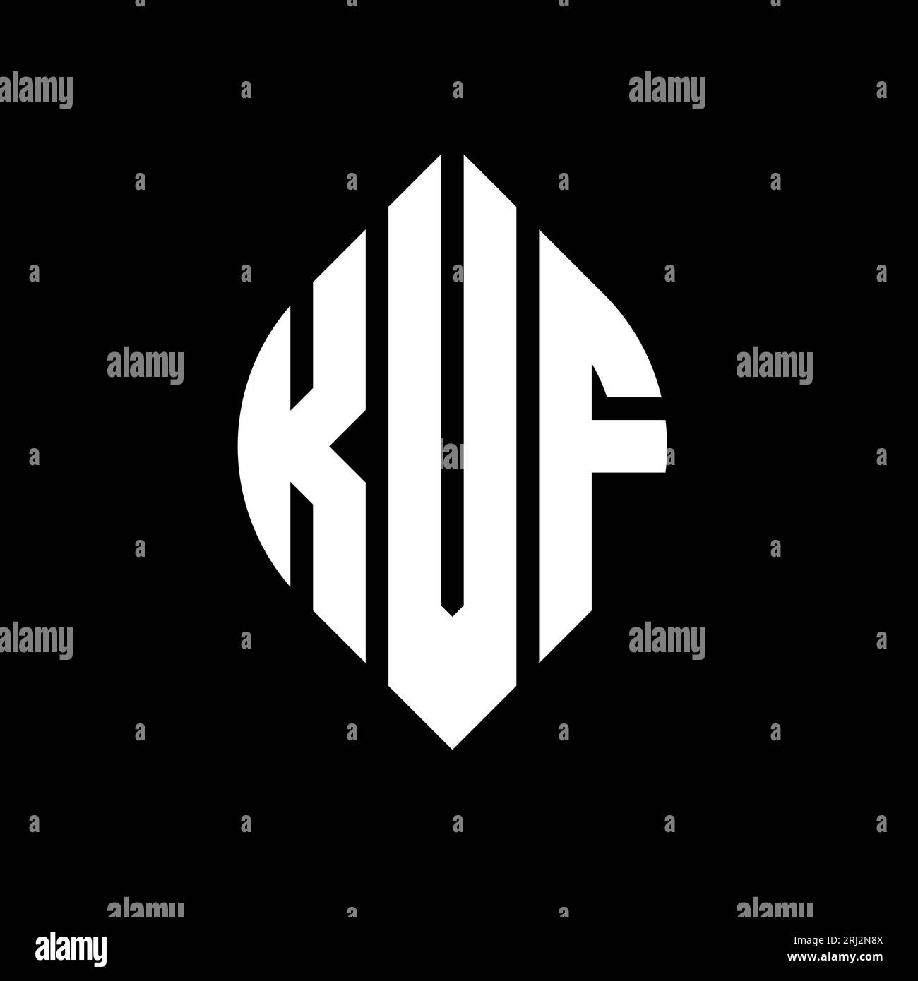 KVF circle letter logo design with circle and ellipse shape. KVF ...