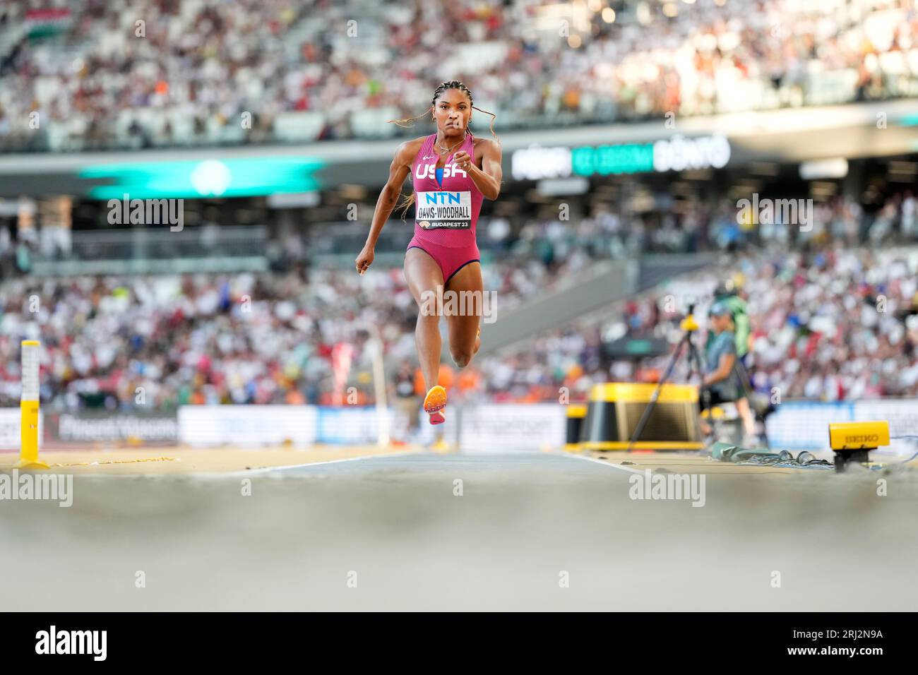 Tara Davis-Woodhall, of the United States, makes an attempt in the ...