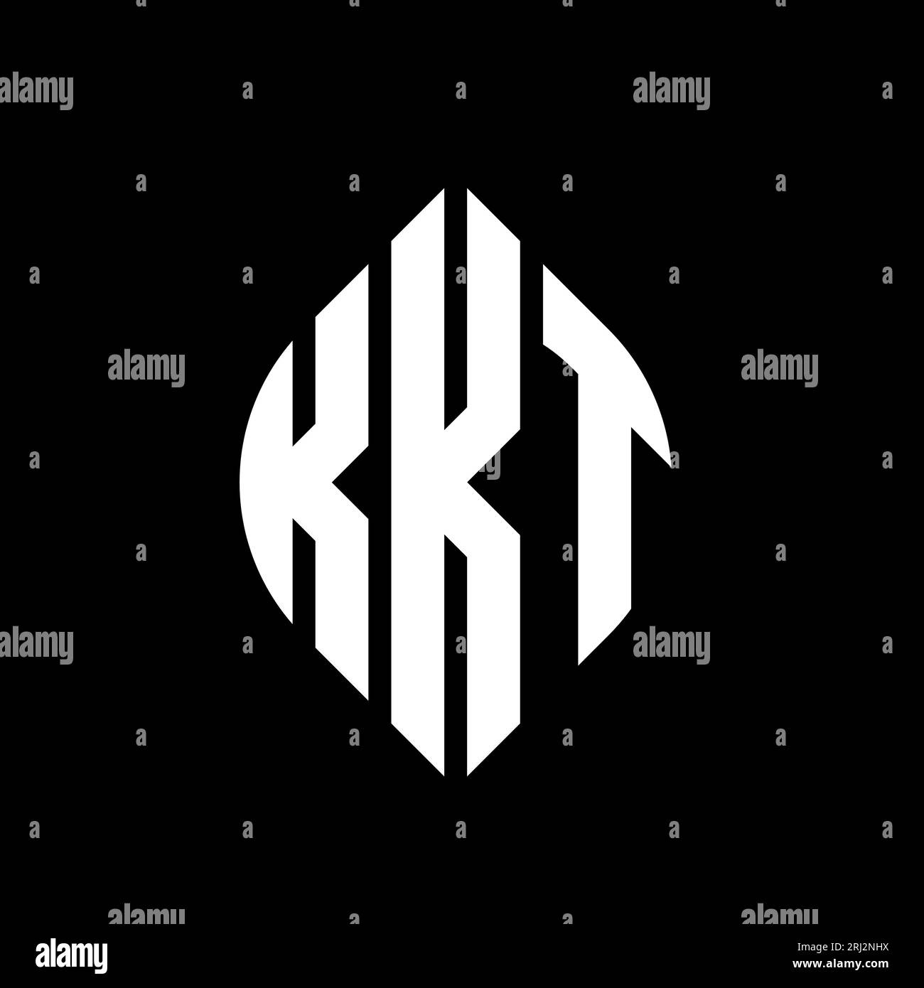 KKT circle letter logo design with circle and ellipse shape. KKT ...