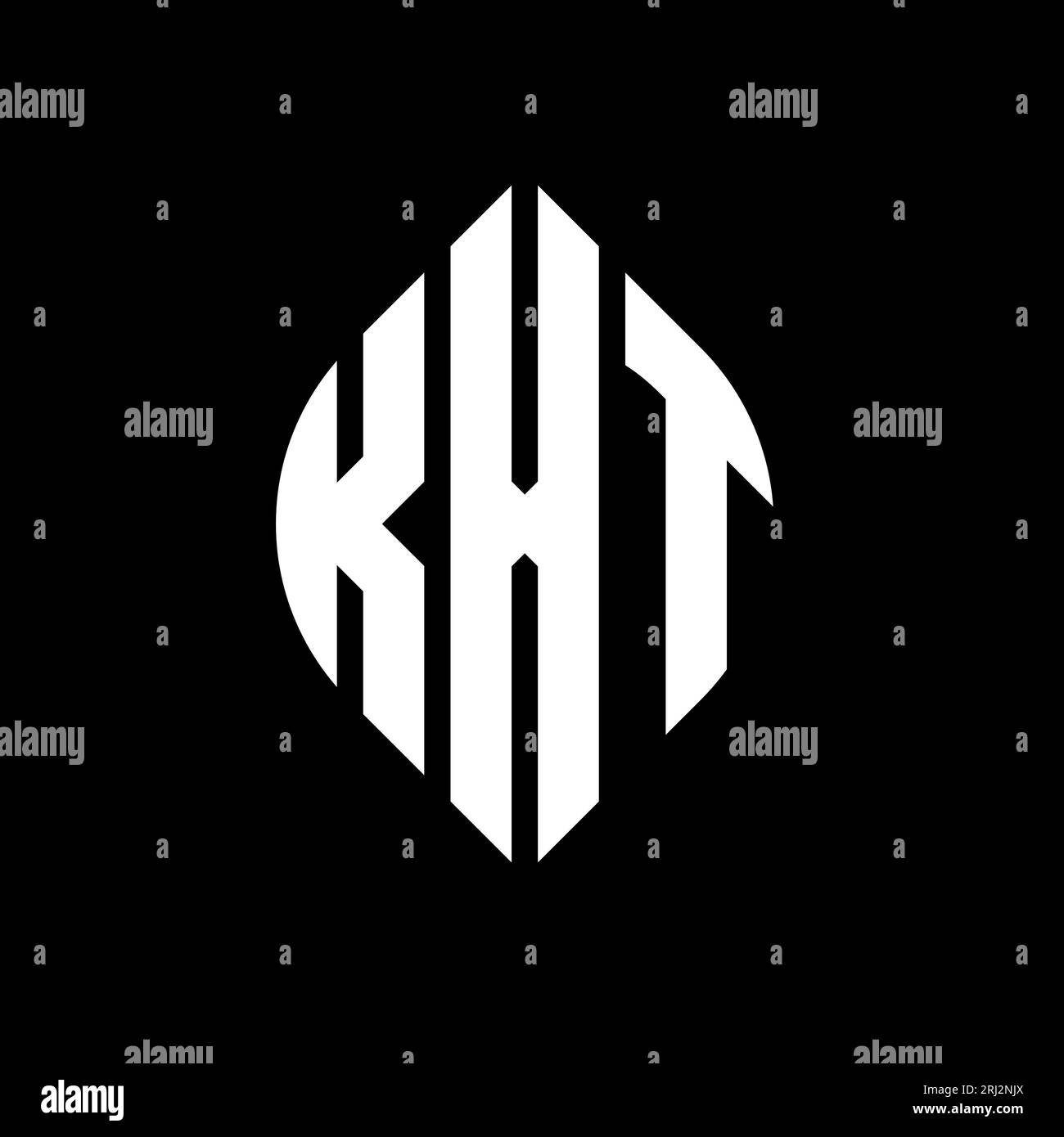 KXT circle letter logo design with circle and ellipse shape. KXT ...