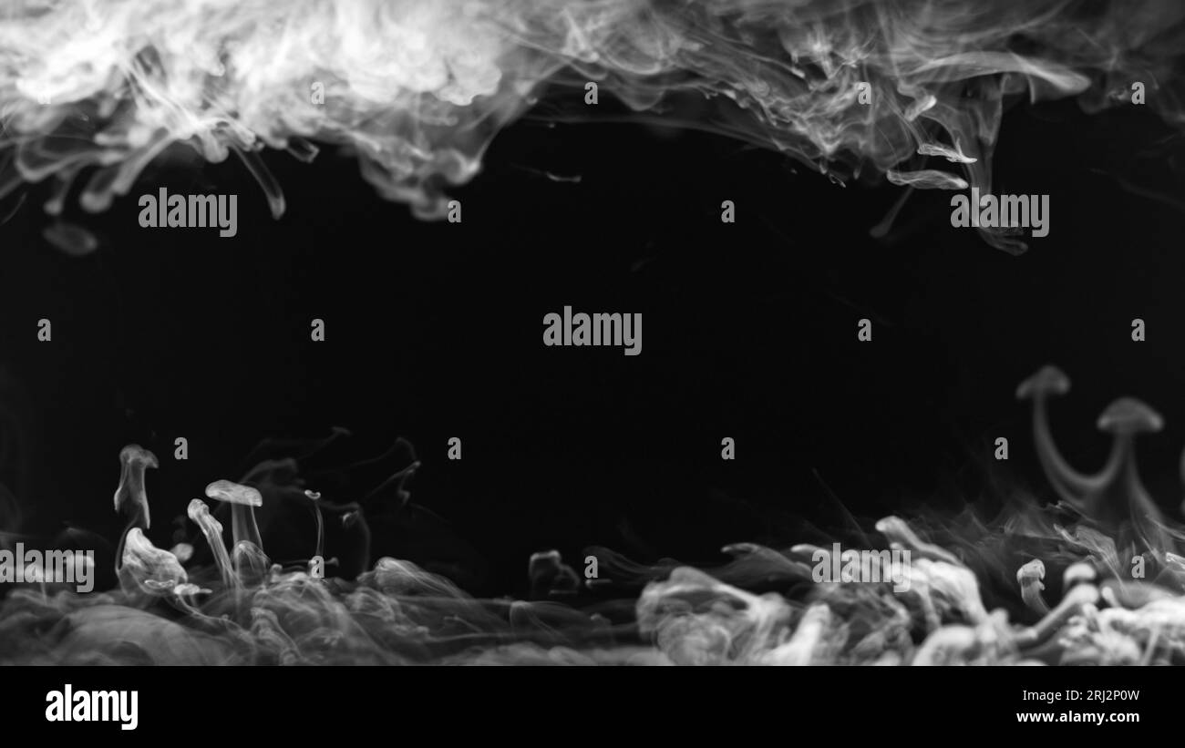 Smoke overlay mist frame fume cloud white black Stock Photo - Alamy