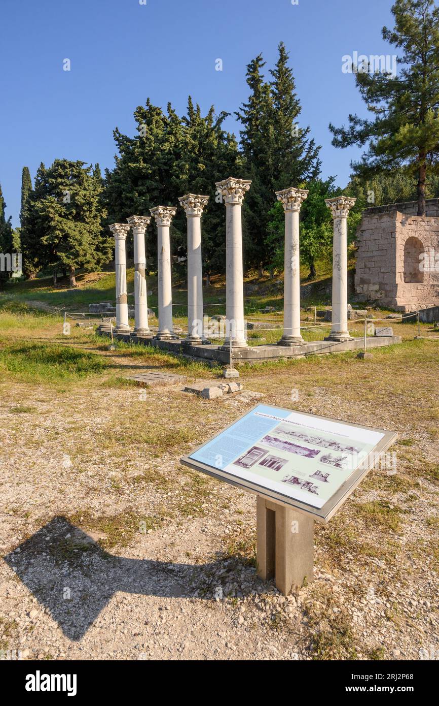 The archaeological site of the Asklepion on the island of Kos in Greece ...