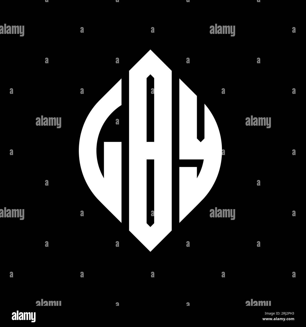 LBY circle letter logo design with circle and ellipse shape. LBY ...