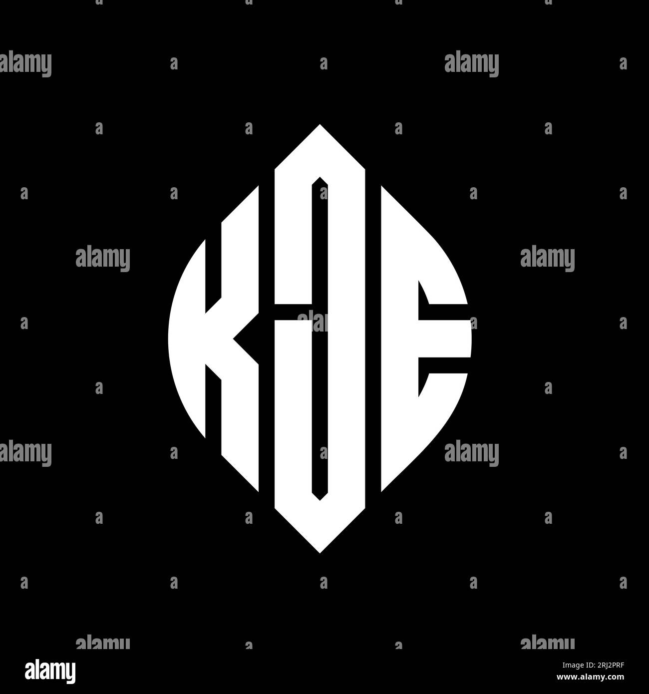 KJE circle letter logo design with circle and ellipse shape. KJE ...