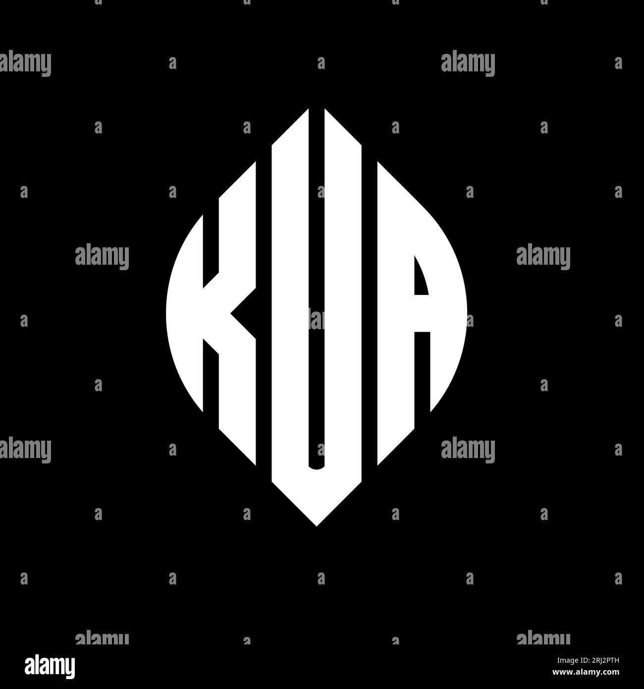 KUA circle letter logo design with circle and ellipse shape. KUA ...