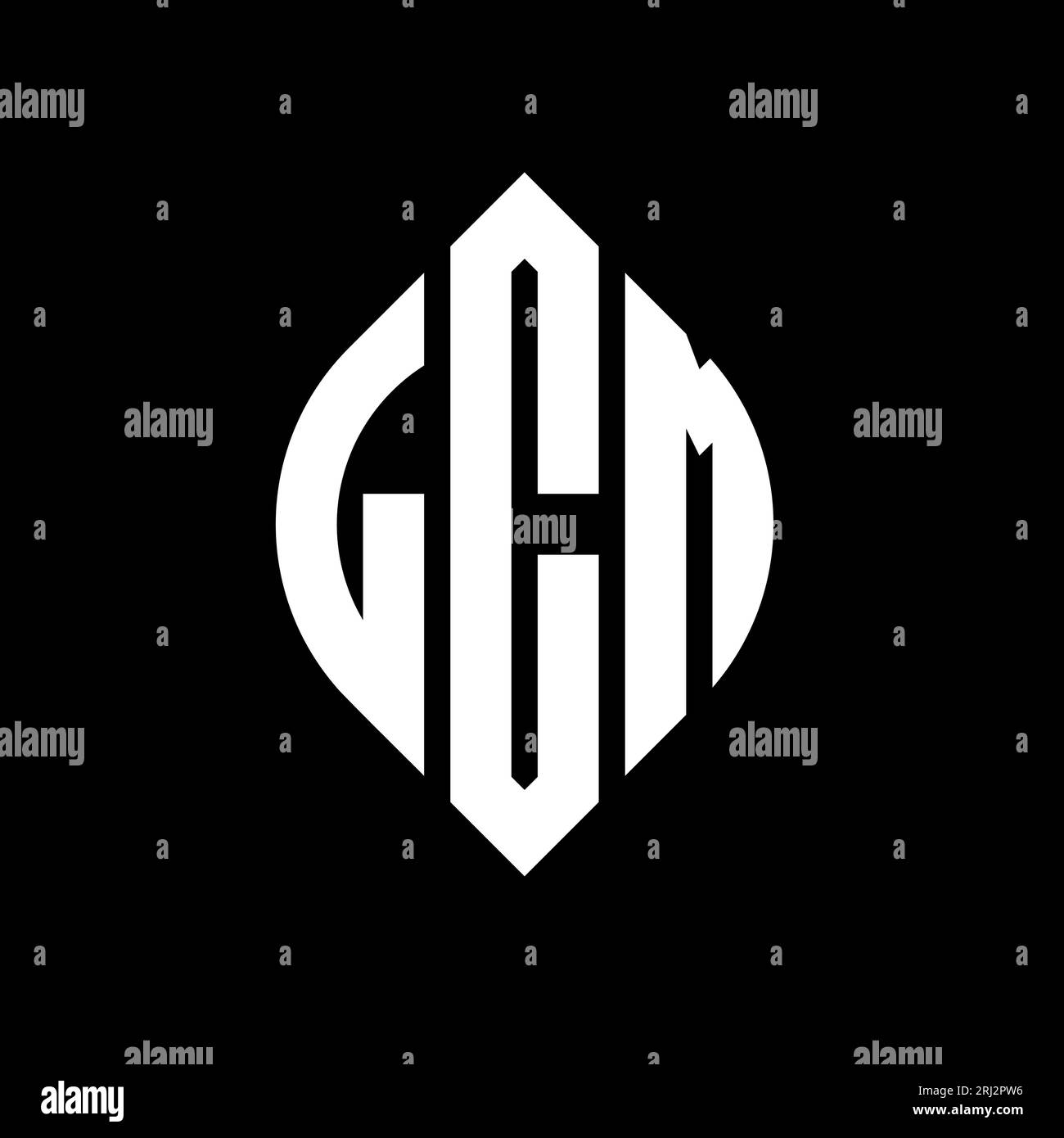 LCM circle letter logo design with circle and ellipse shape. LCM ...