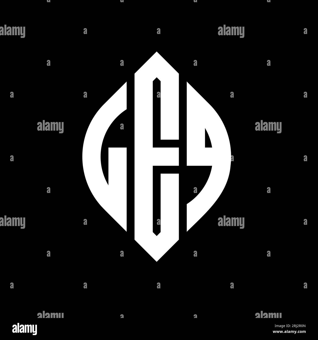 LEQ circle letter logo design with circle and ellipse shape. LEQ ...