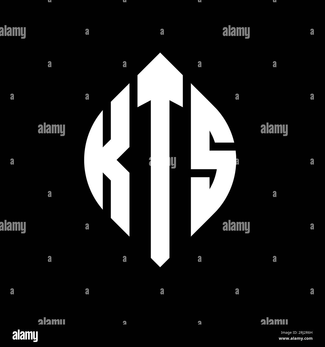 KTS circle letter logo design with circle and ellipse shape. KTS ...