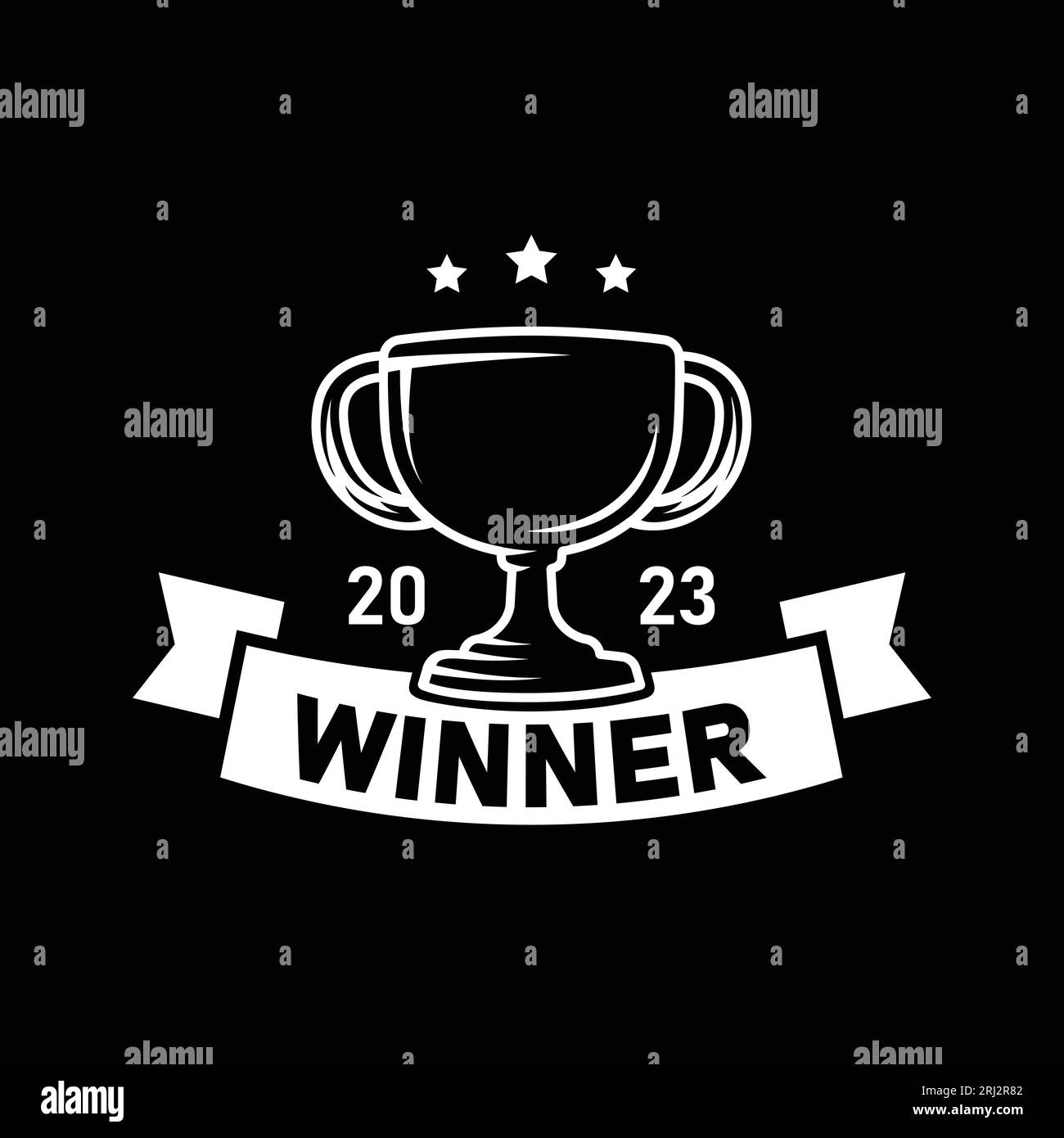 Trophy logo design template.Winner of the year. Champions trophy logo ...