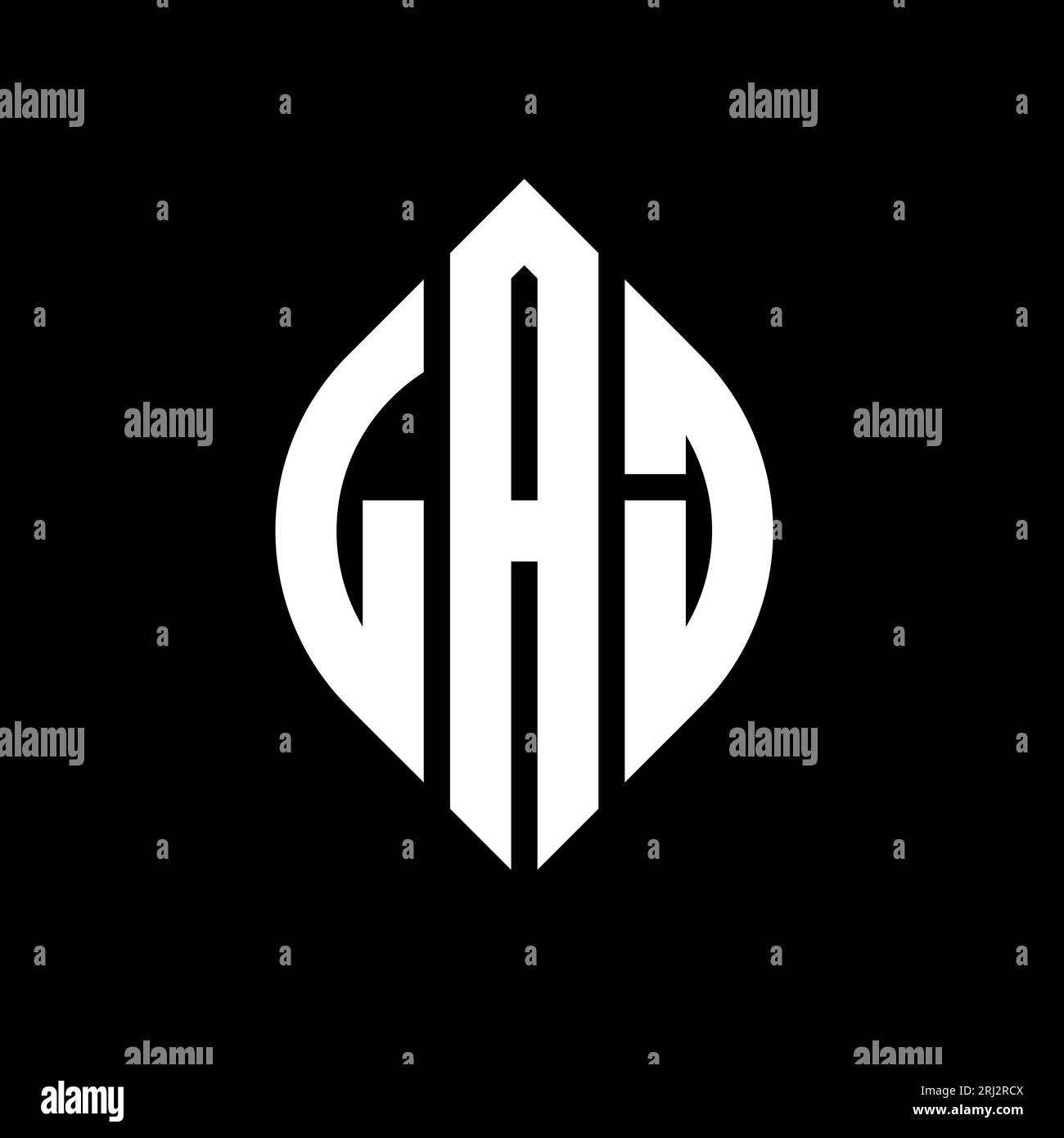 LAJ circle letter logo design with circle and ellipse shape. LAJ ...