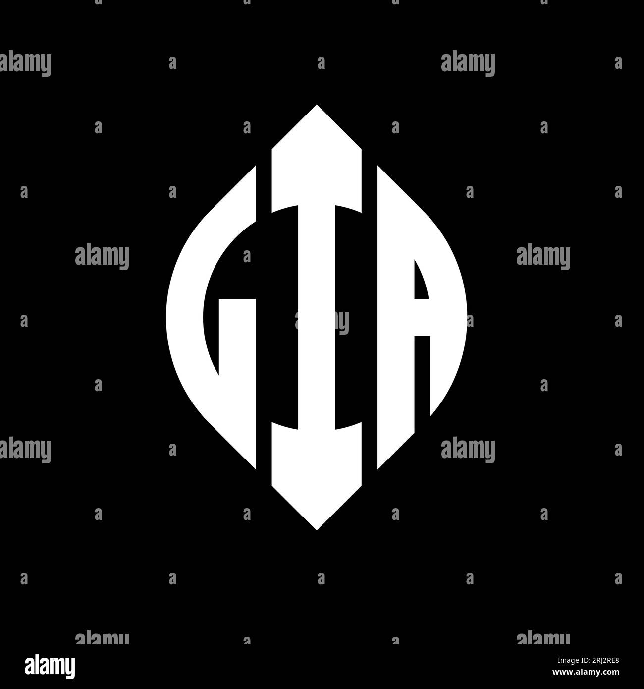 LIA circle letter logo design with circle and ellipse shape. LIA ...