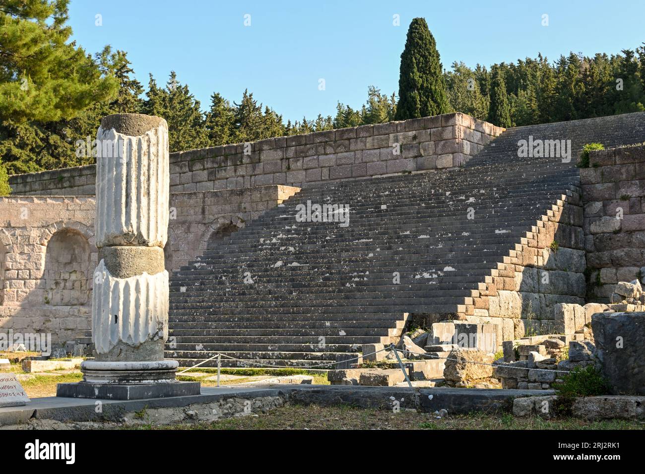 The archaeological site of the Asklepion on the island of Kos in Greece ...