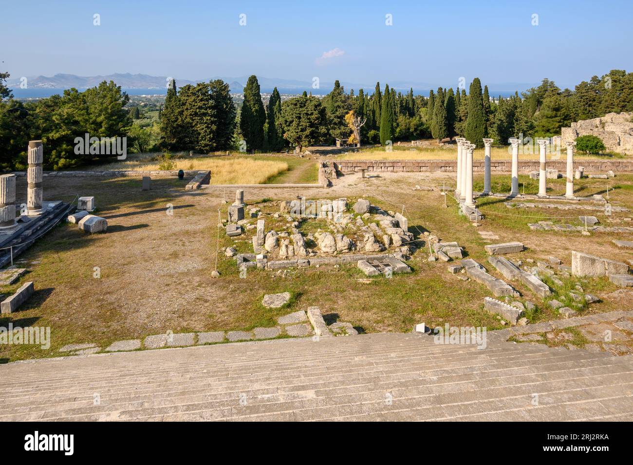 The archaeological site of the Asklepion on the island of Kos in Greece ...