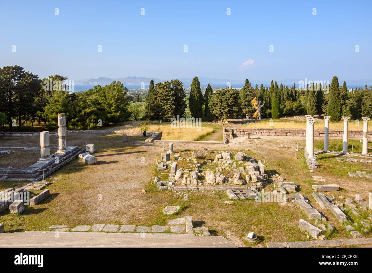 The archaeological site of the Asklepion on the island of Kos in Greece ...