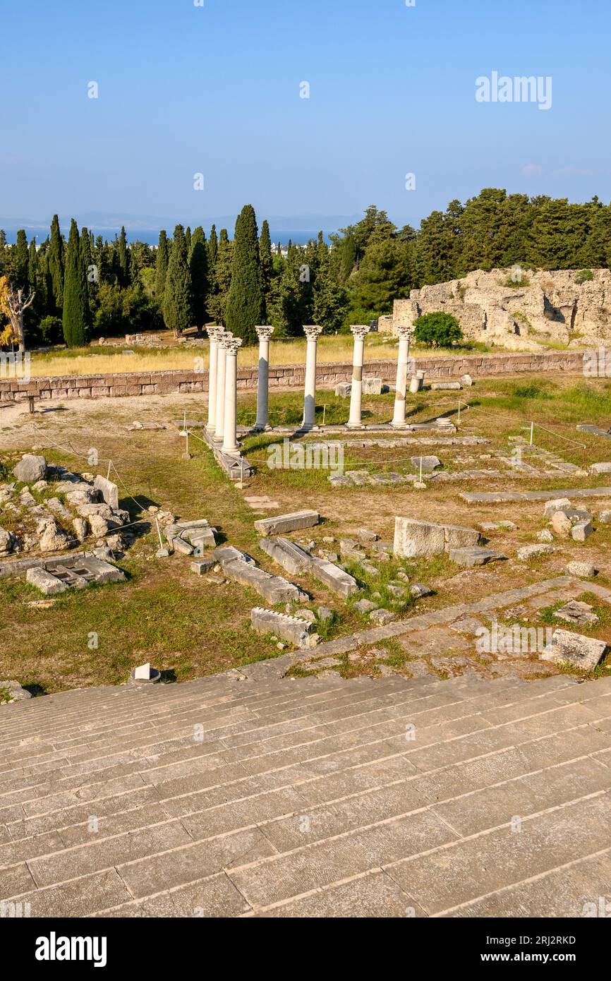 The archaeological site of the Asklepion on the island of Kos in Greece ...