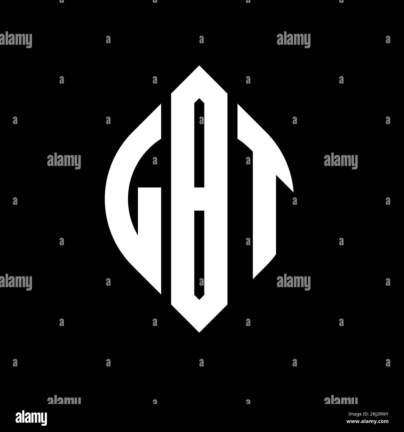 LBT circle letter logo design with circle and ellipse shape. LBT ...