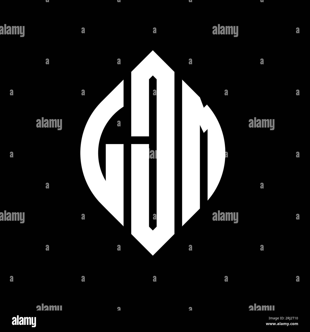 LJM circle letter logo design with circle and ellipse shape. LJM ...