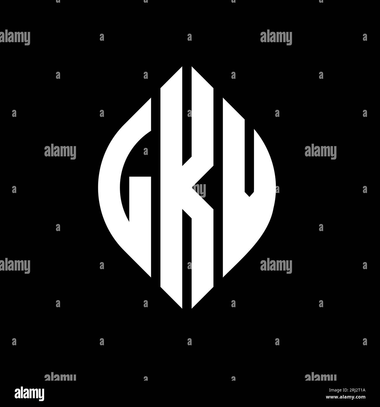LKV circle letter logo design with circle and ellipse shape. LKV ...