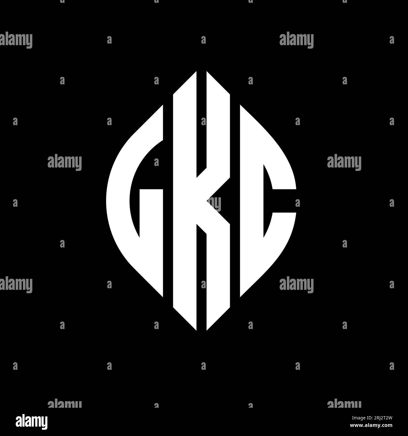LKC circle letter logo design with circle and ellipse shape. LKC ...