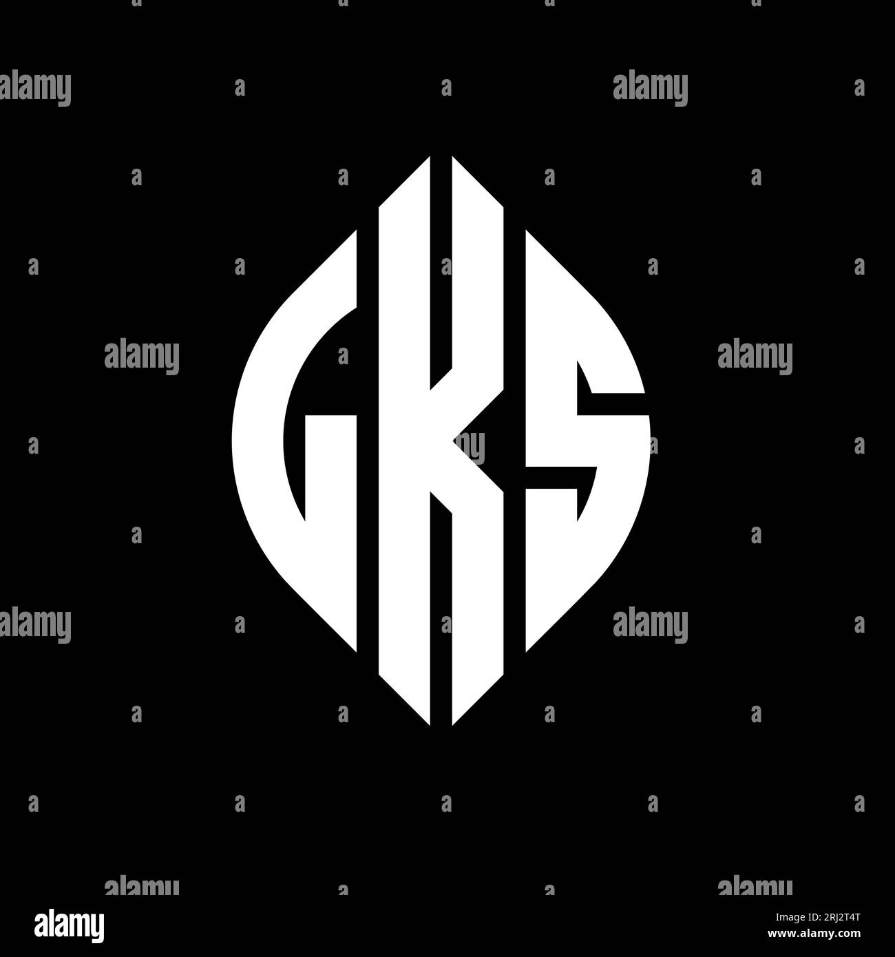 LKS circle letter logo design with circle and ellipse shape. LKS ...