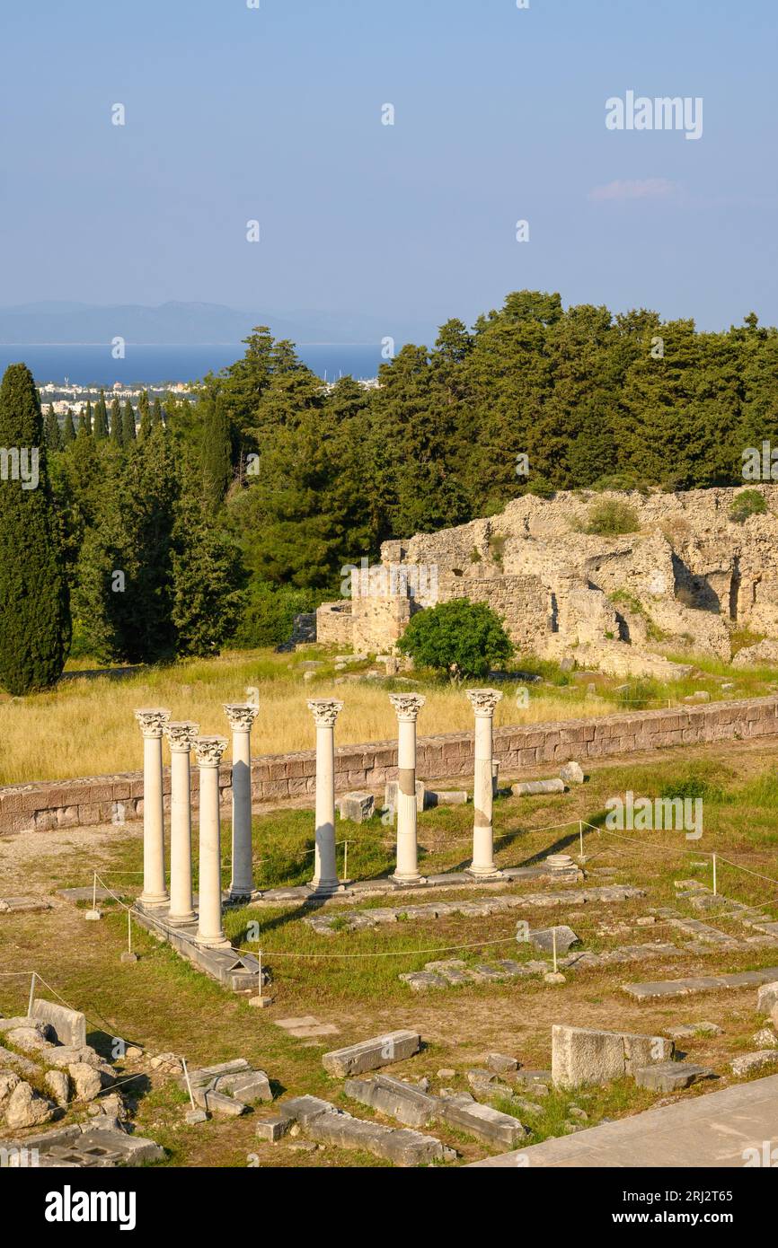 The archaeological site of the Asklepion on the island of Kos in Greece ...