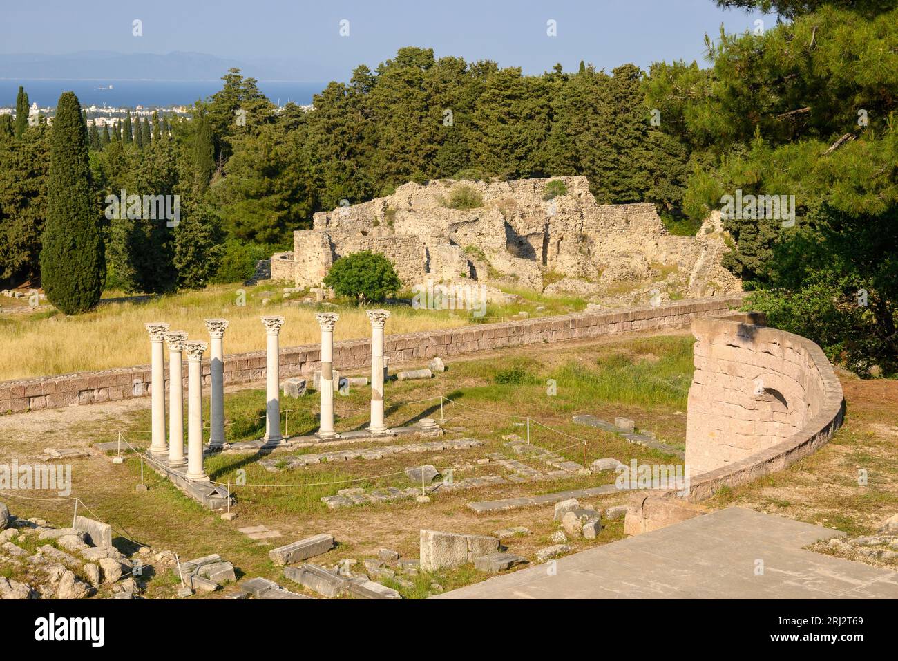The archaeological site of the Asklepion on the island of Kos in Greece ...