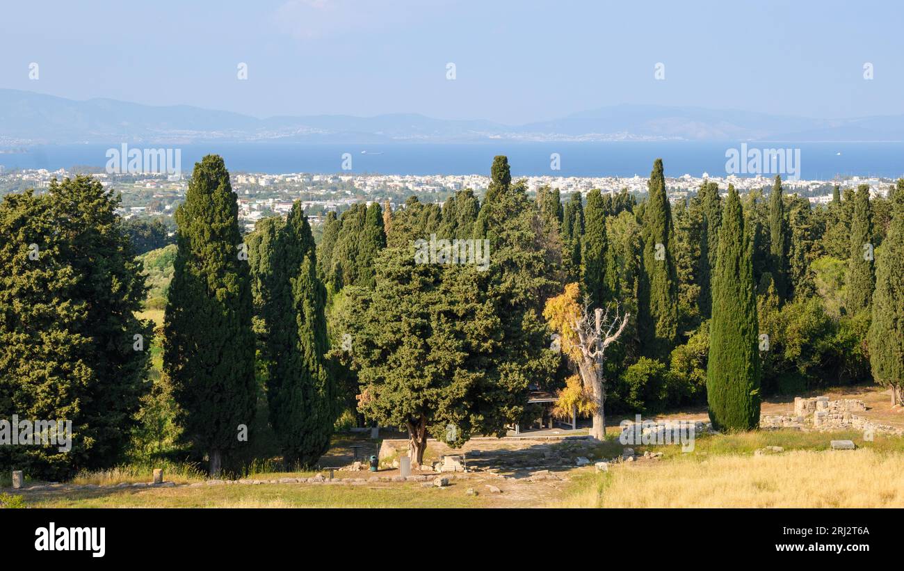 The archaeological site of the Asklepion on the island of Kos in Greece ...