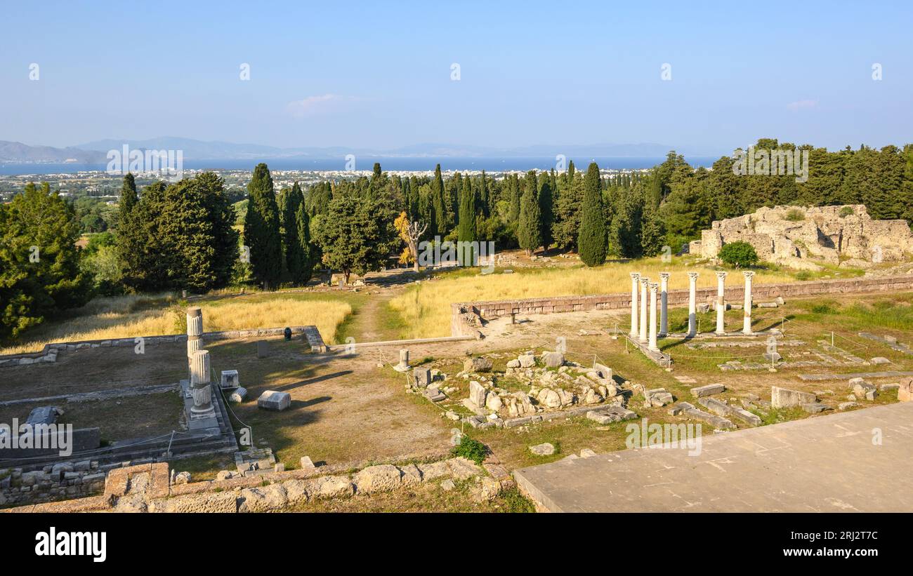 The archaeological site of the Asklepion on the island of Kos in Greece ...