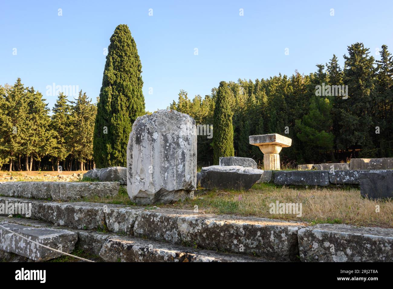 The archaeological site of the Asklepion on the island of Kos in Greece ...