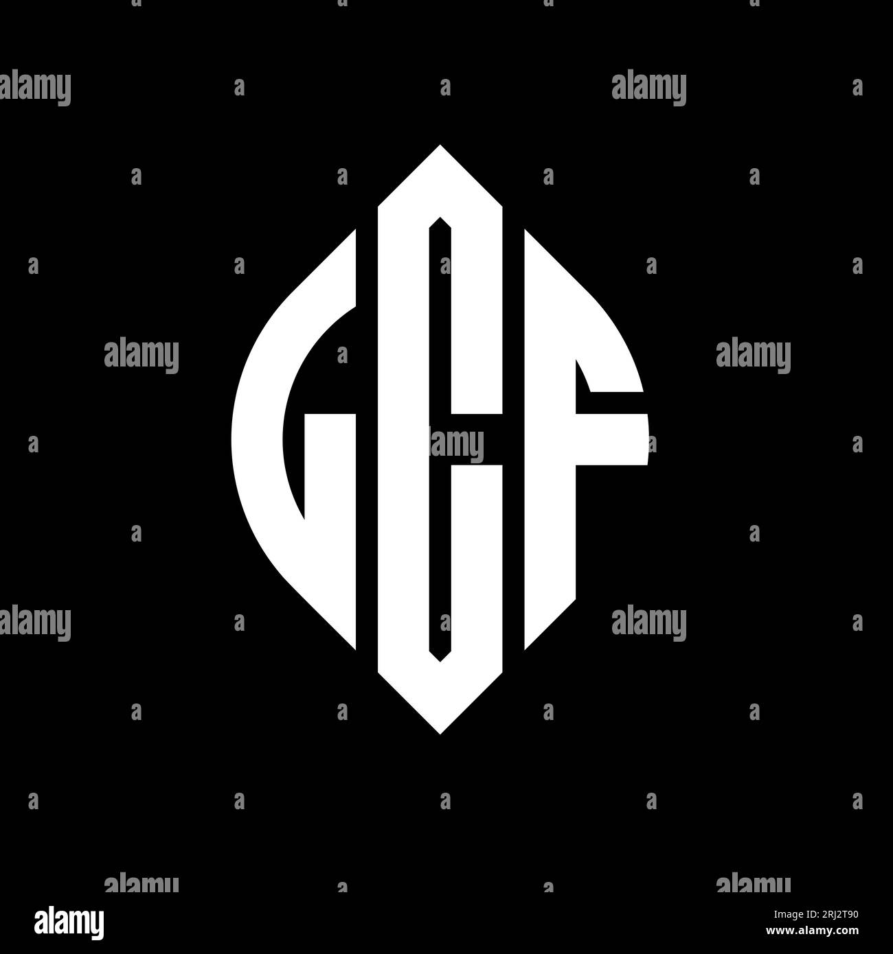 LCF circle letter logo design with circle and ellipse shape. LCF ...