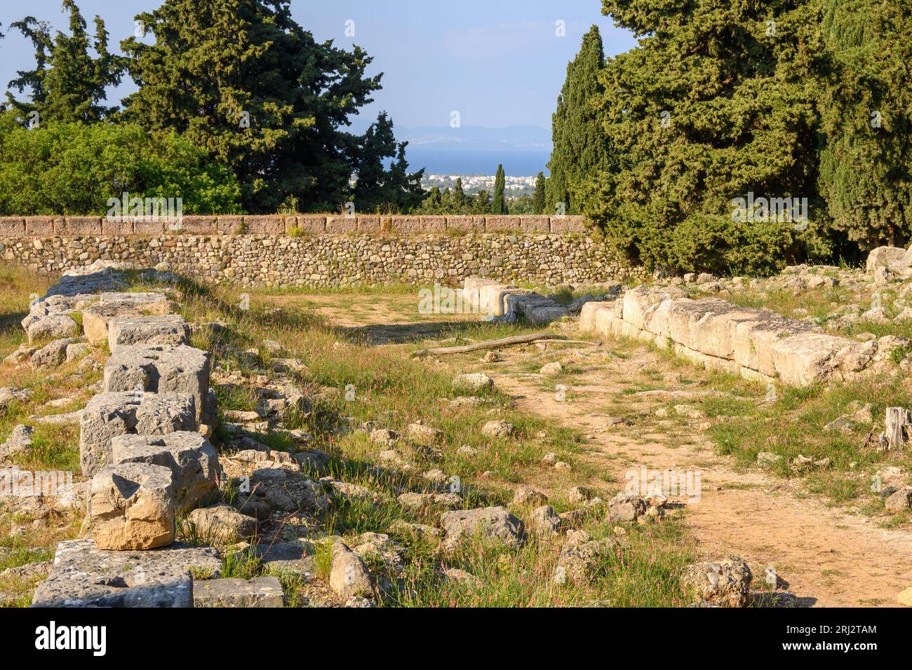 The archaeological site of the Asklepion on the island of Kos in Greece ...