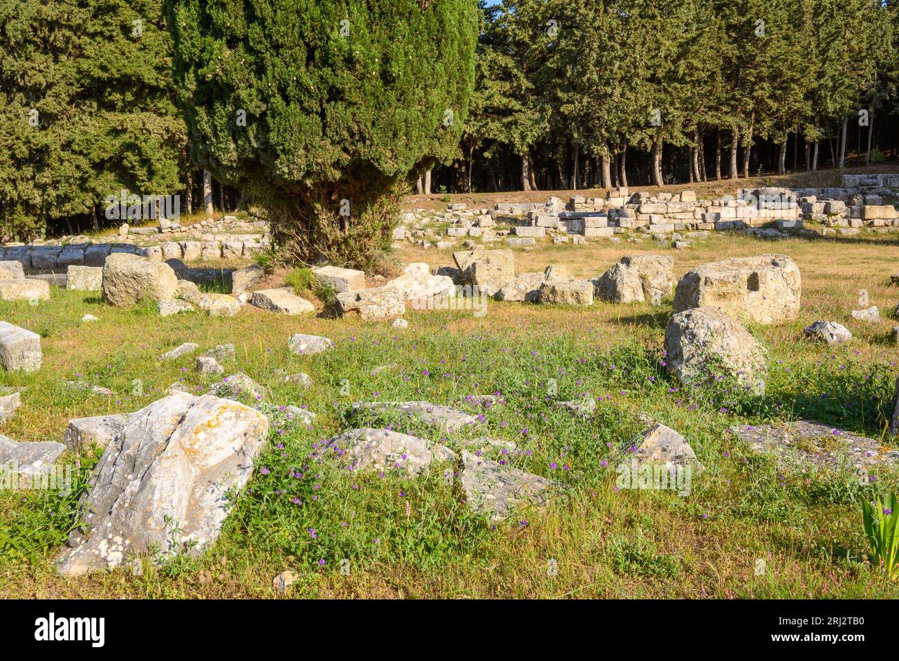 The archaeological site of the Asklepion on the island of Kos in Greece ...