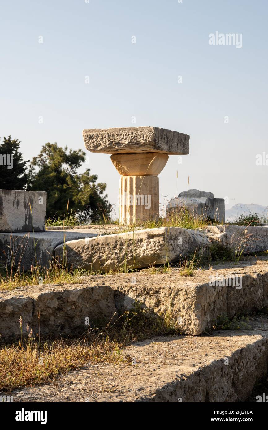 The archaeological site of the Asklepion on the island of Kos in Greece ...