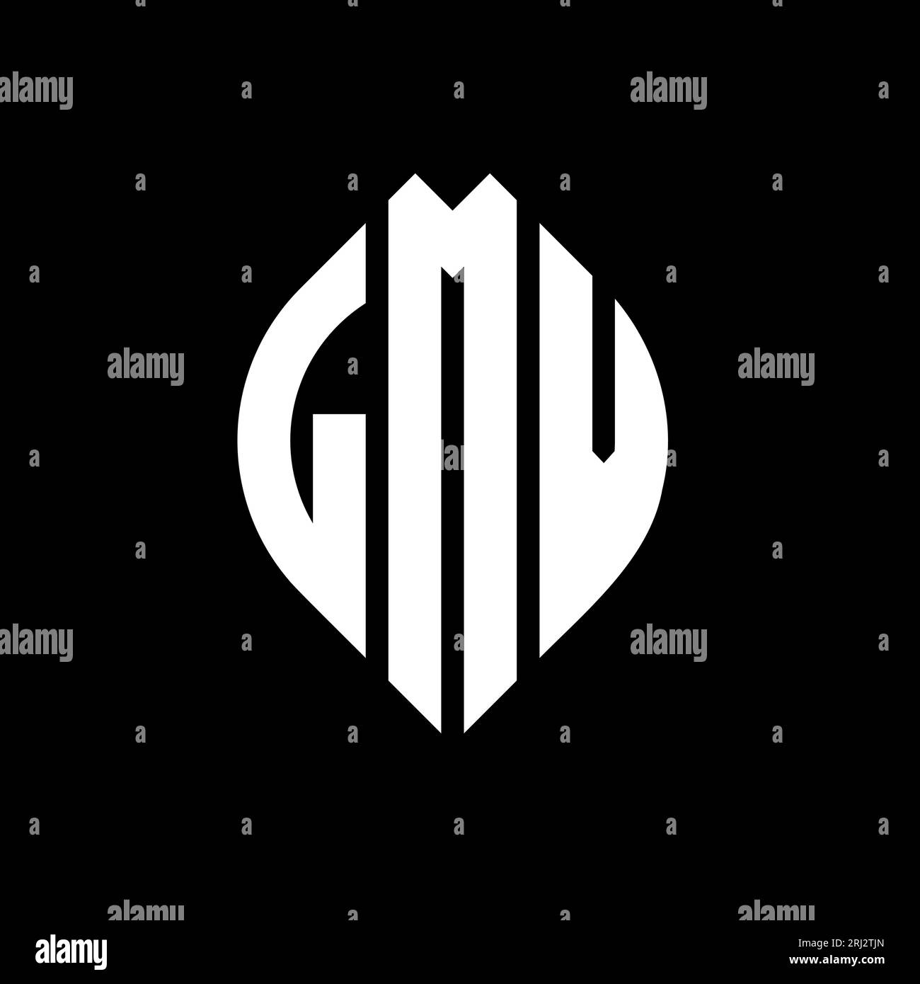LMV circle letter logo design with circle and ellipse shape. LMV ellipse letters with ...