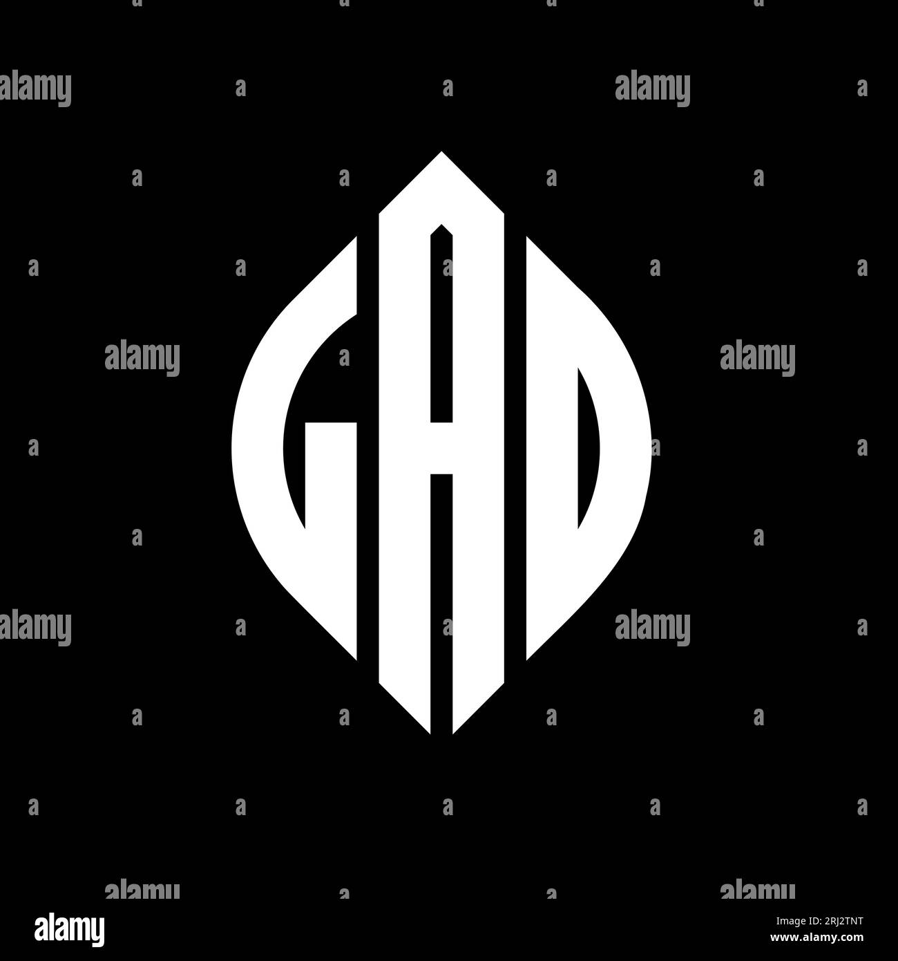 LAD circle letter logo design with circle and ellipse shape. LAD ...