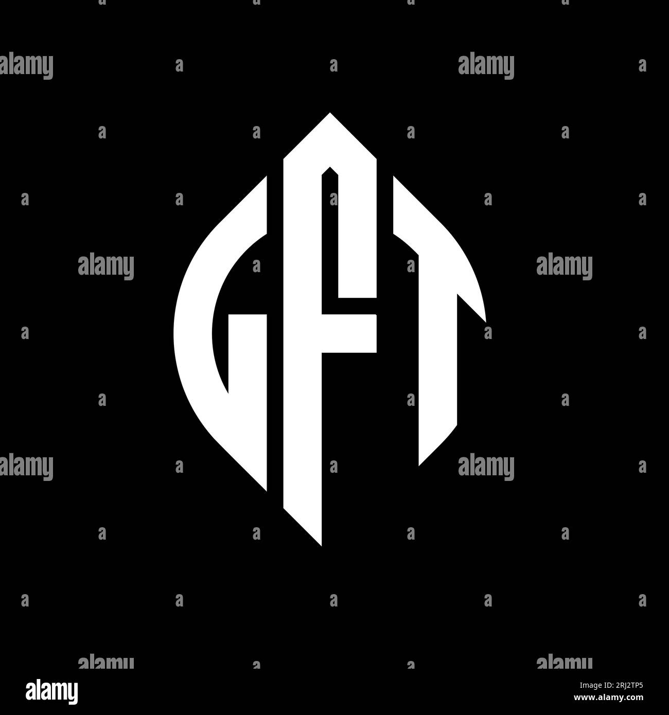 LFT circle letter logo design with circle and ellipse shape. LFT ...