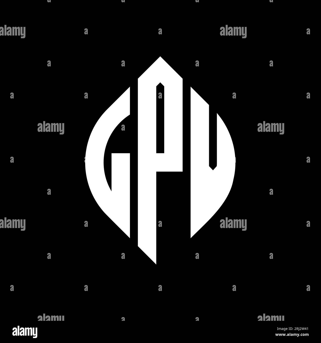 LPV circle letter logo design with circle and ellipse shape. LPV ...