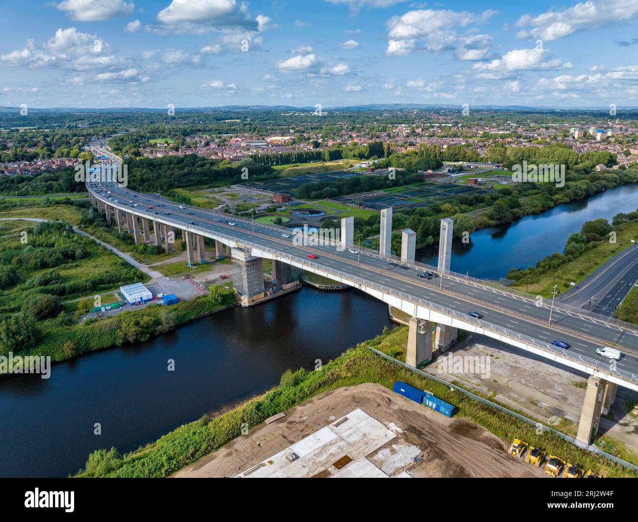 M60 Ring road Barton Bridge Manchester Stock Photo - Alamy