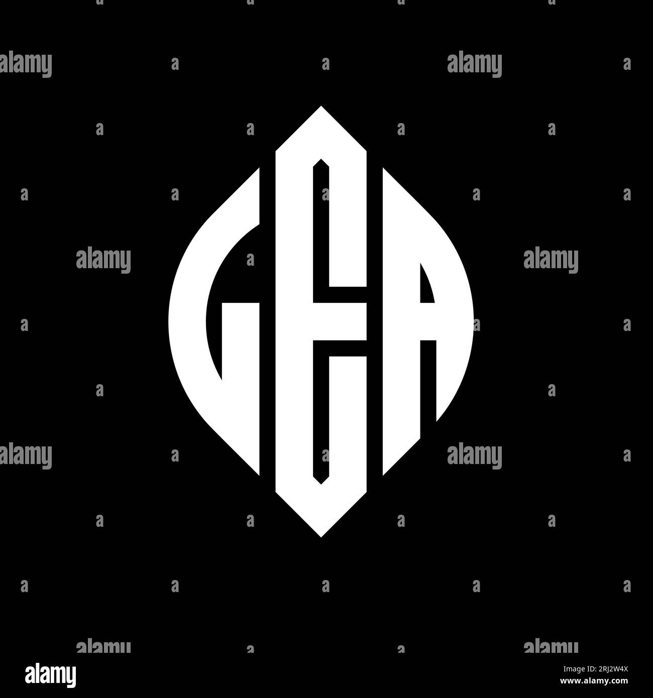 LEA circle letter logo design with circle and ellipse shape. LEA ...